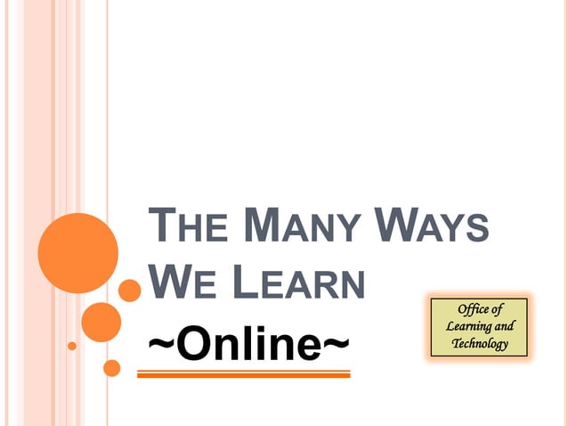 The many ways we learn | PPTX