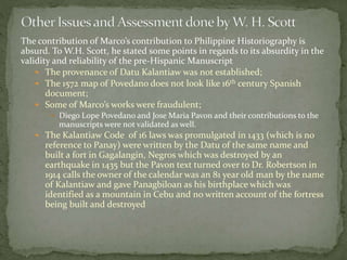 The maragtas, povedano and pavon manuscripts presentation | PPTX