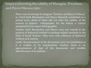 The maragtas, povedano and pavon manuscripts presentation | PPTX
