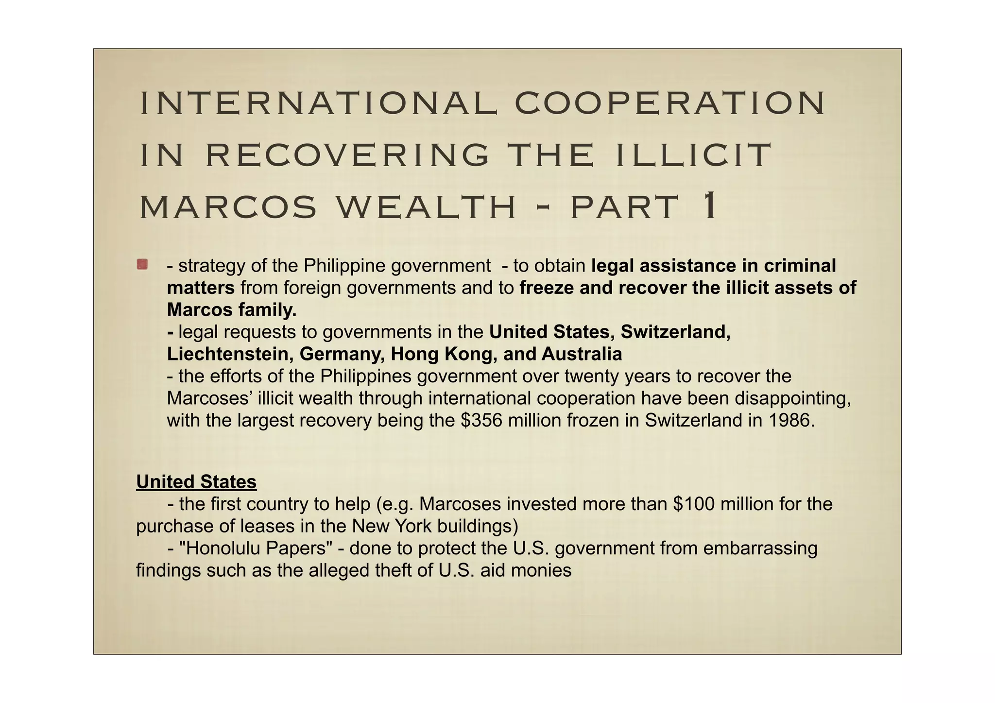 The Marcos Cleptocracy - crony capitalism, money laundering and ...