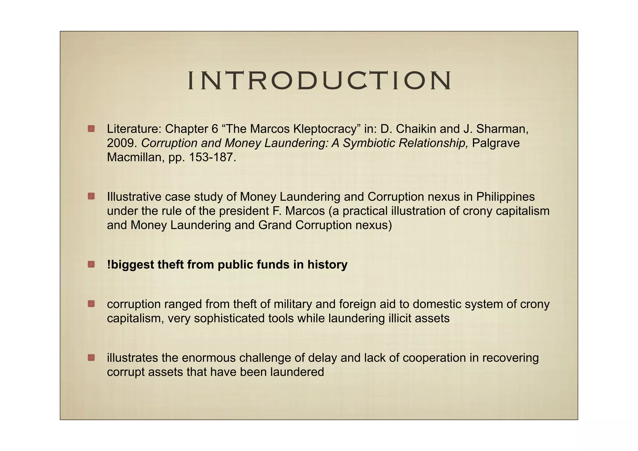 The Marcos Cleptocracy - crony capitalism, money laundering and ...