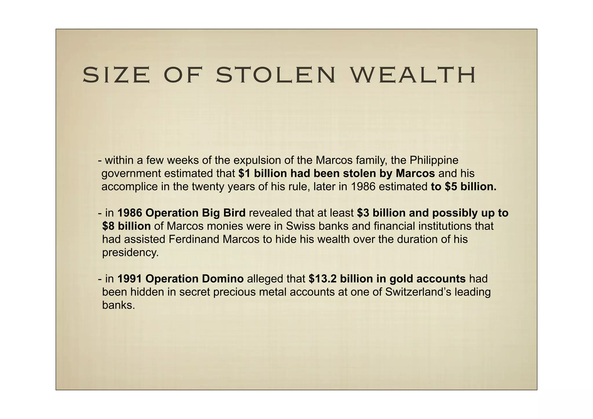 The Marcos Cleptocracy - crony capitalism, money laundering and ...