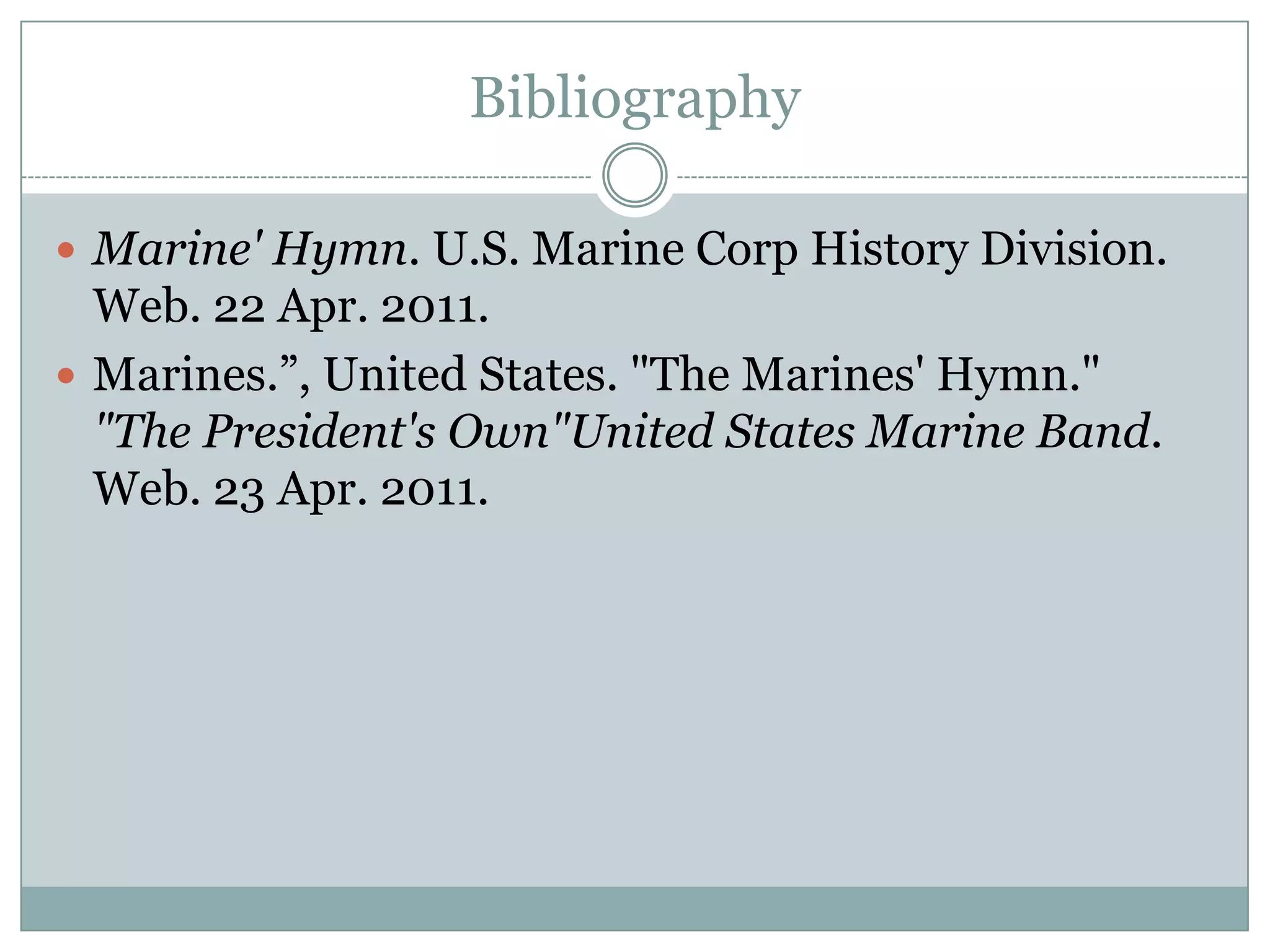 "The Marines Hymn" | PPTX