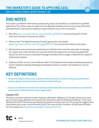 The Marketer's Guide to Applying CASL | PDF | Email | Internet