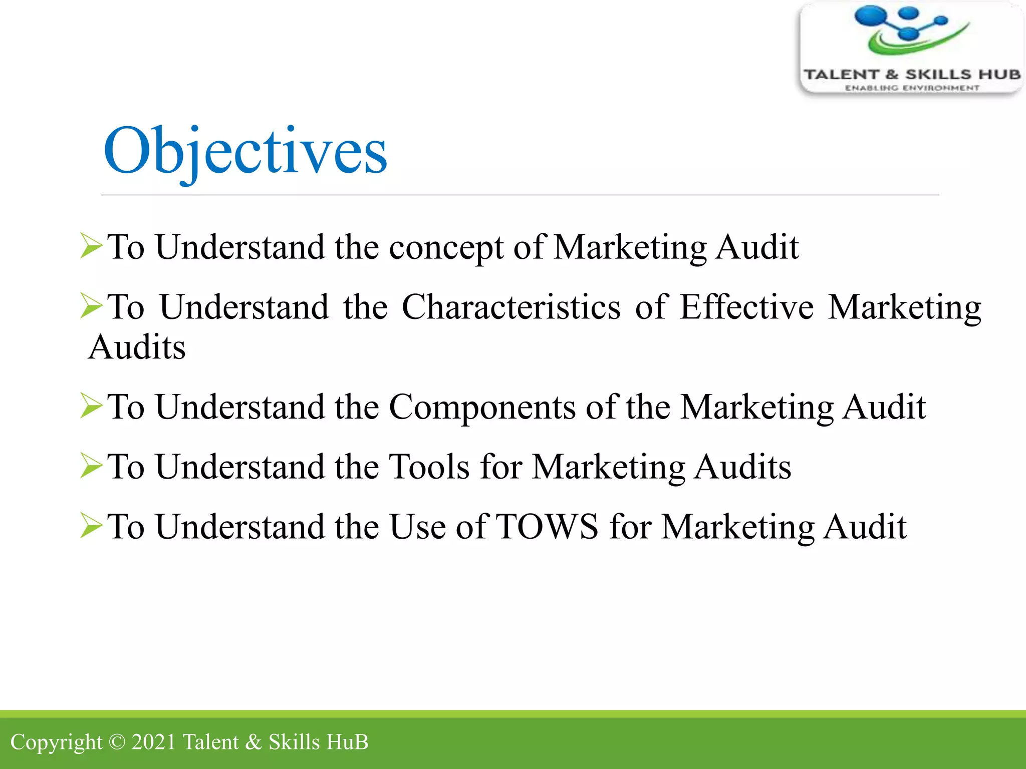 Understanding Marketing Audit | PPT | Resume Writing and Advice | Job Search