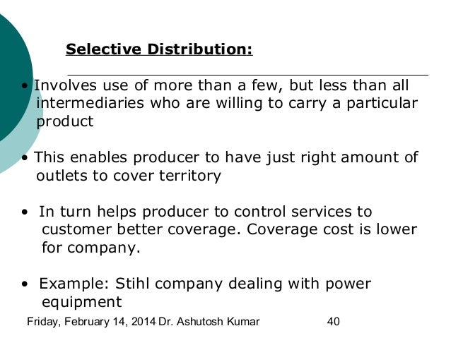 The marketing channels