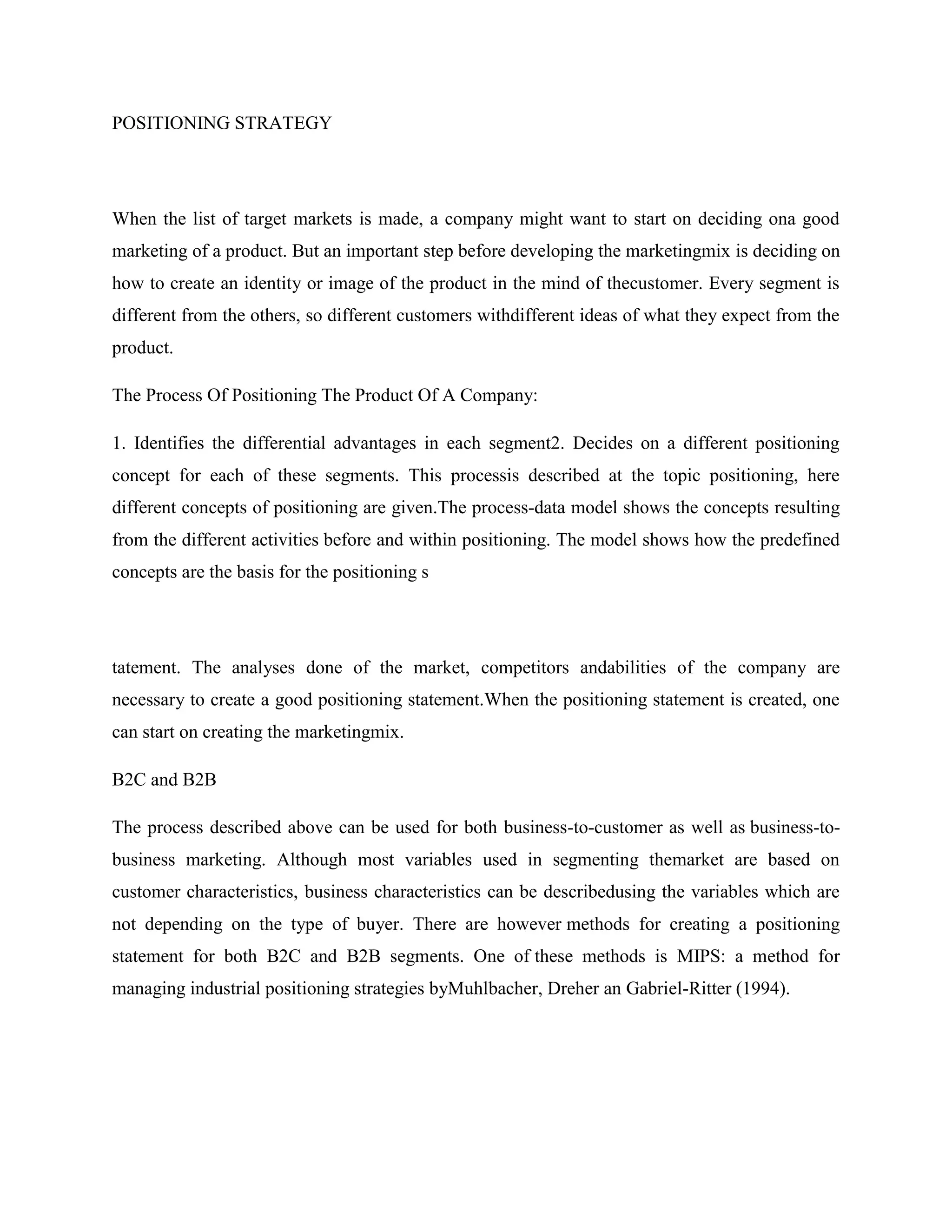 The marketing mix | PDF