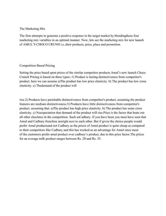 The marketing mix | PDF