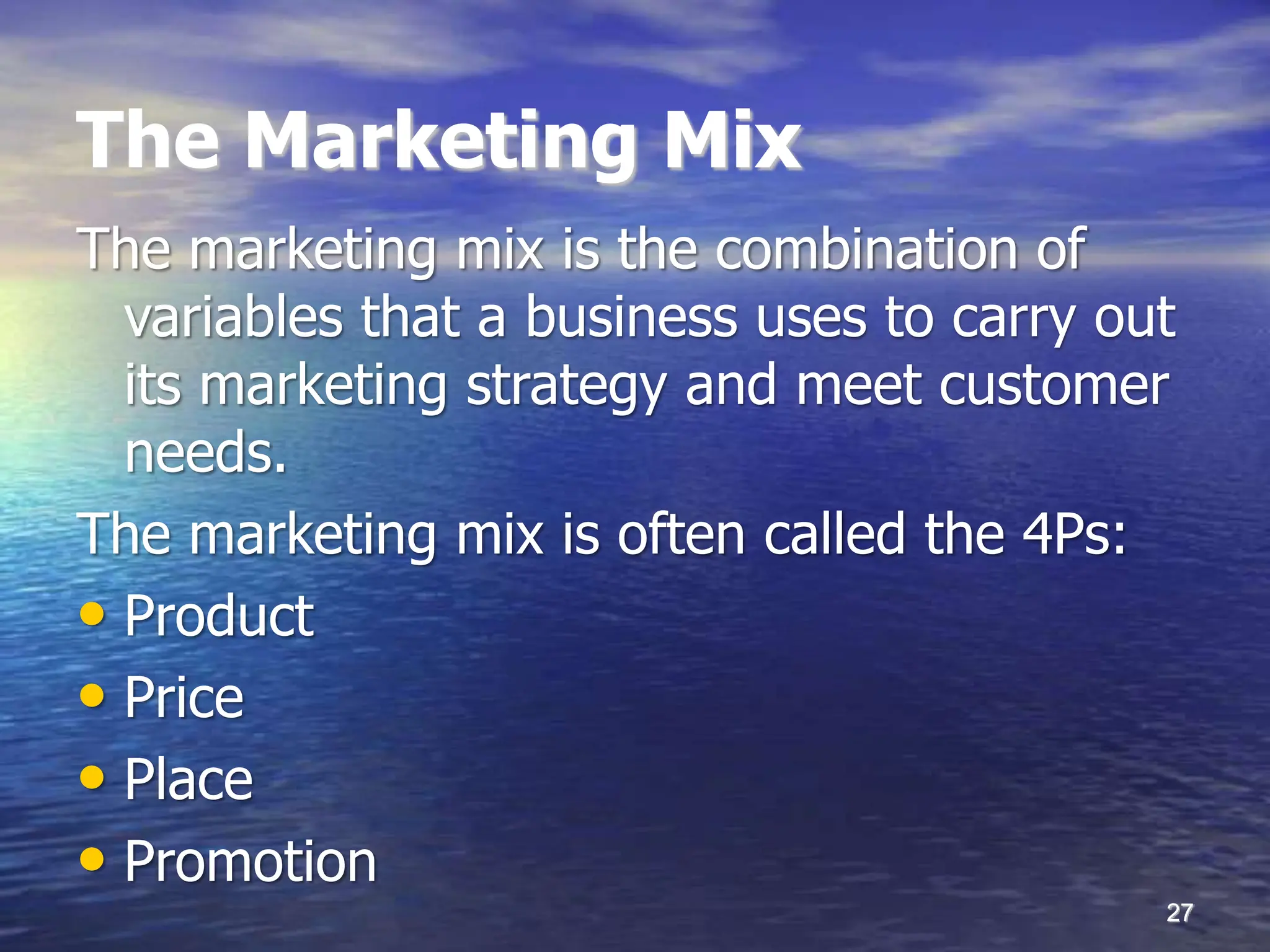The Marketing Mix 4P's of Marketing in Business | PPT | Sales | Business