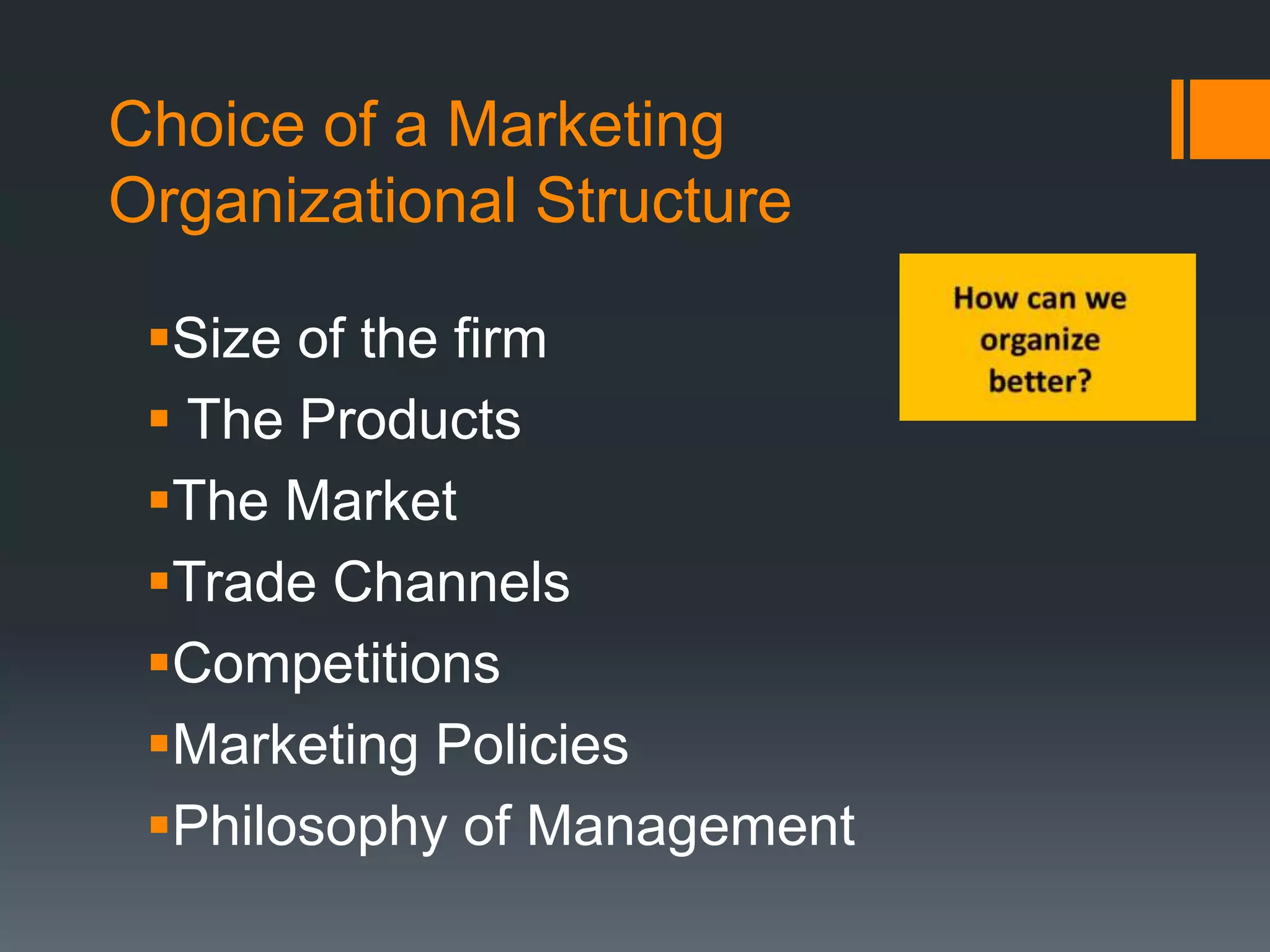 The marketing organization | PPTX