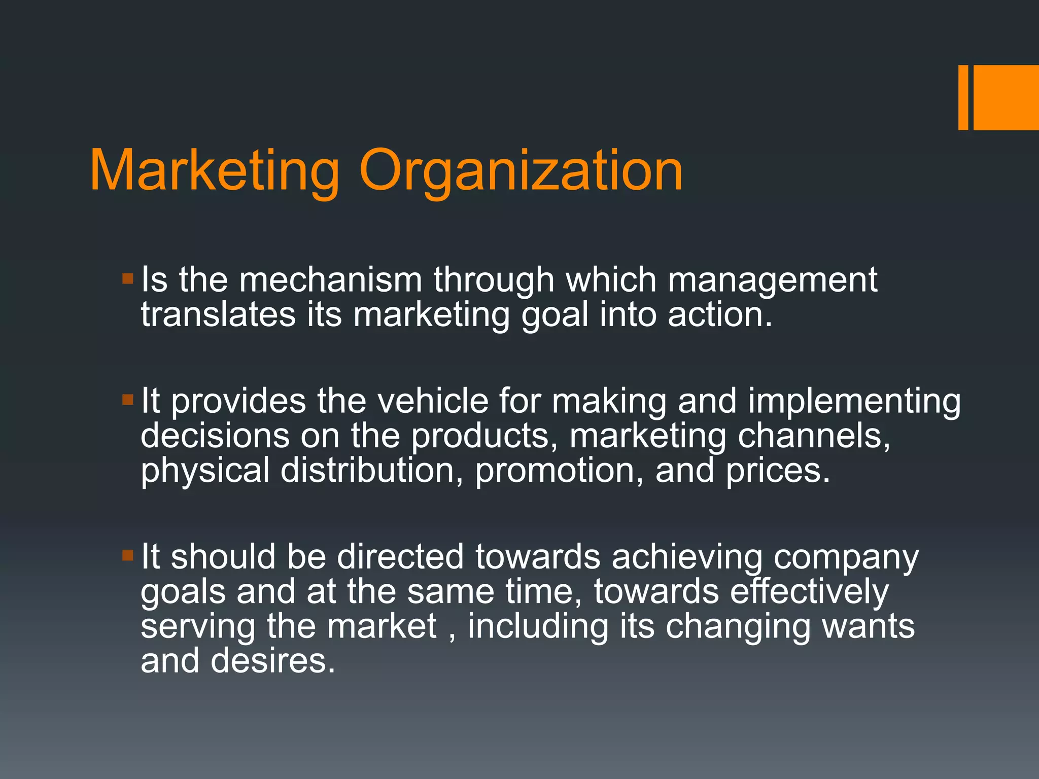 The marketing organization | PPTX
