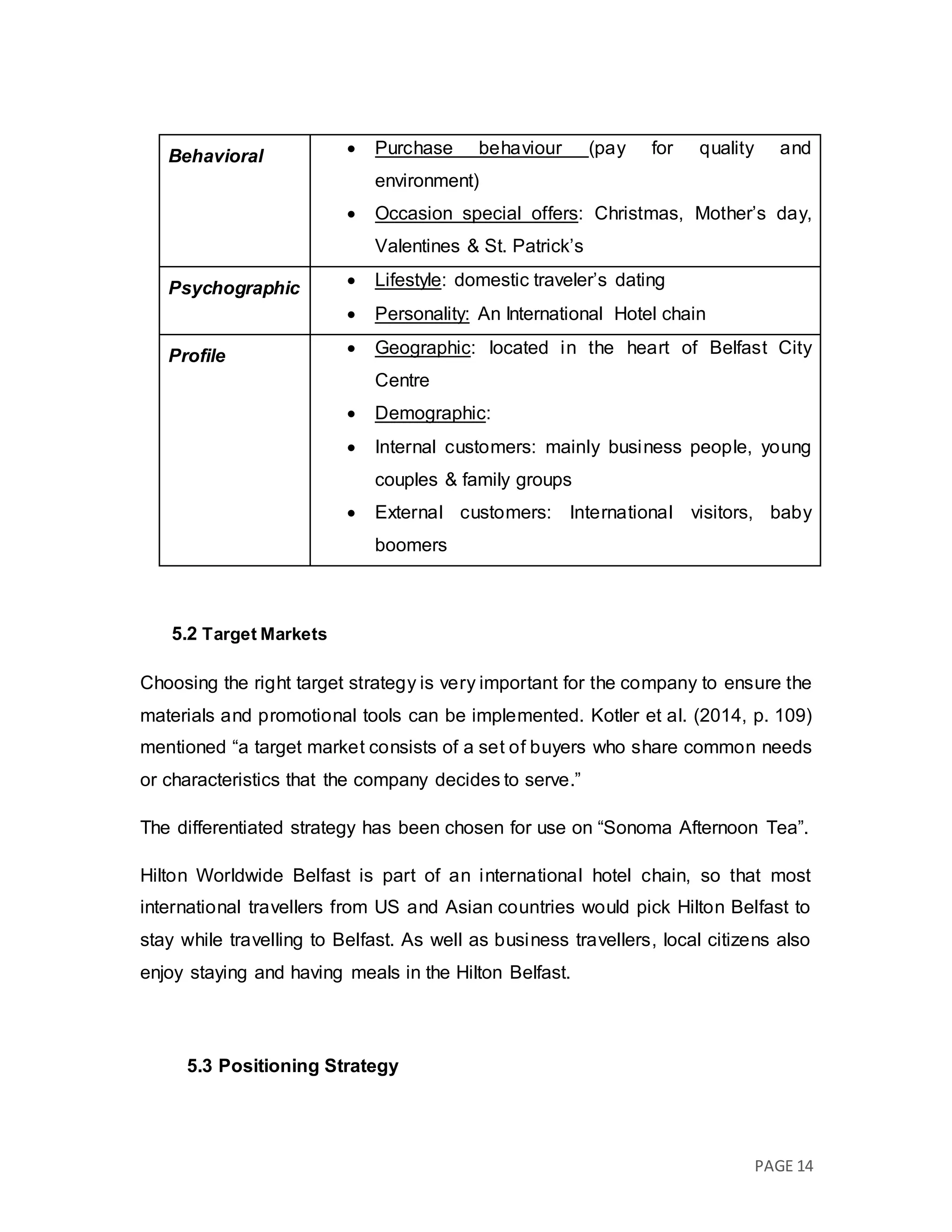 The marketing plan of Hilton Worldwide | DOCX
