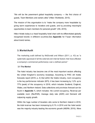 The marketing plan of Hilton Worldwide | DOCX