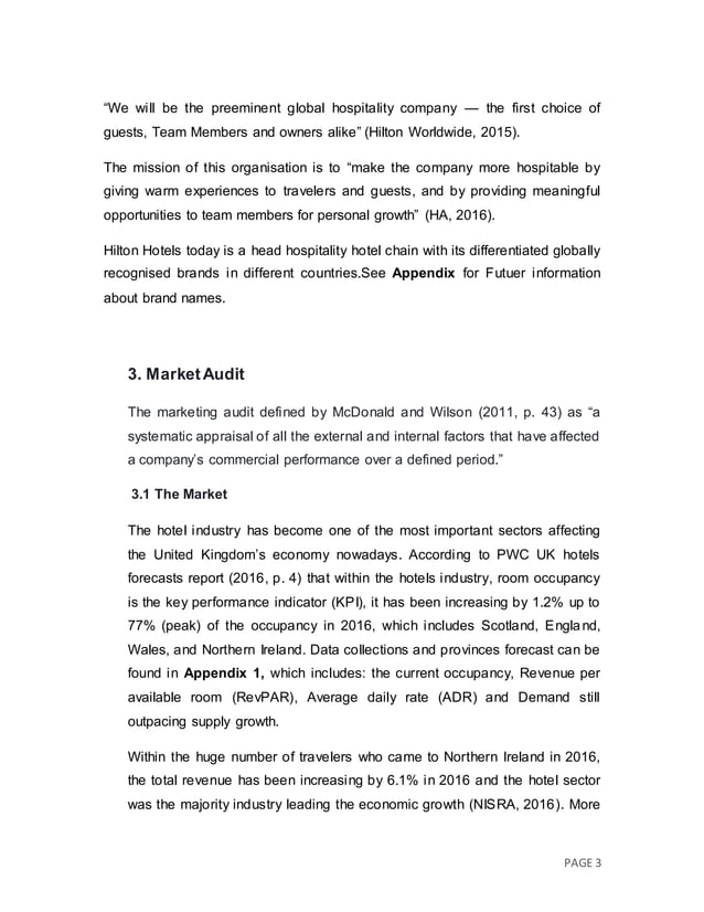 The marketing plan of Hilton Worldwide | DOCX | Hospitality Industry ...
