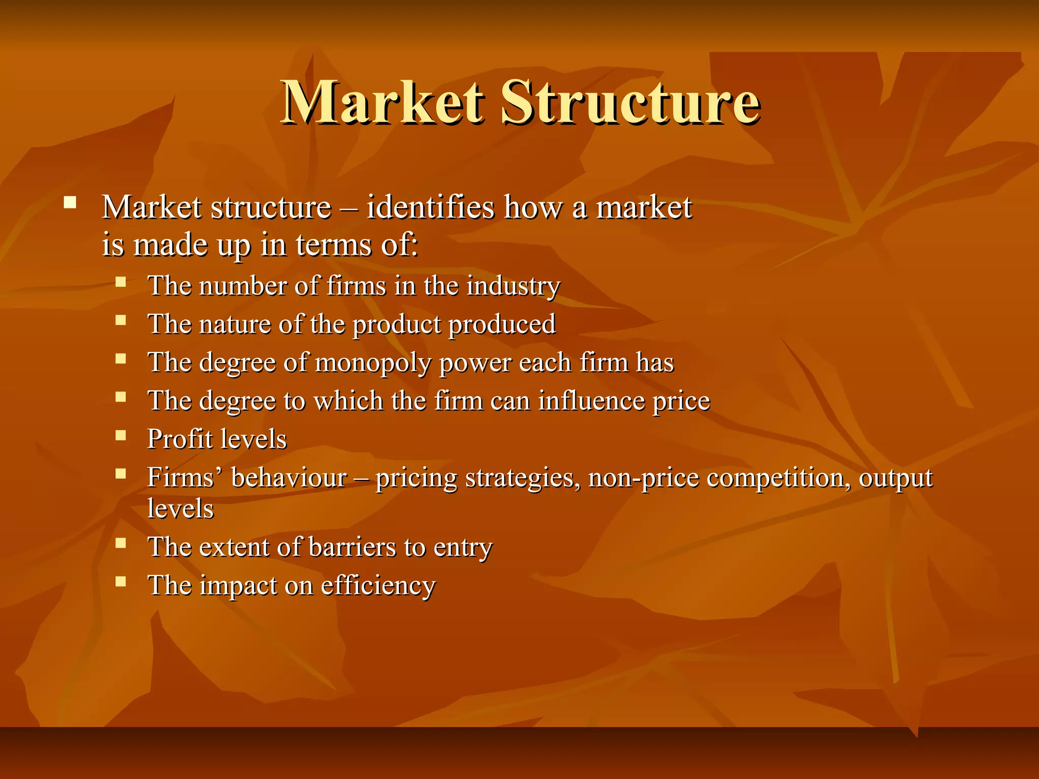 The market structure | PPT