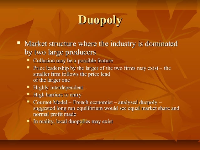 The market structure