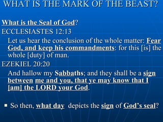 The Mark Of The Beast Or The Seal Of God | PPT