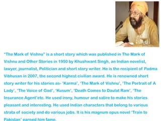 The Mark of Vishnu story by Khushwant Singh.pptx