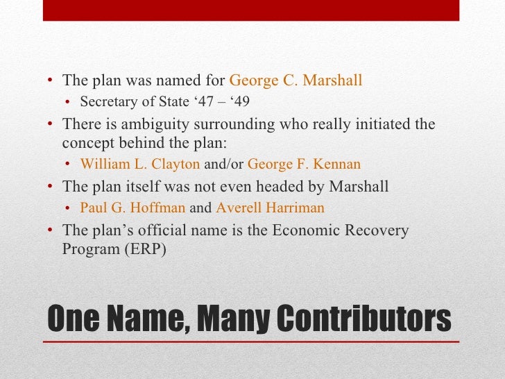An Overview of the Marshall Plan (the Long Version)