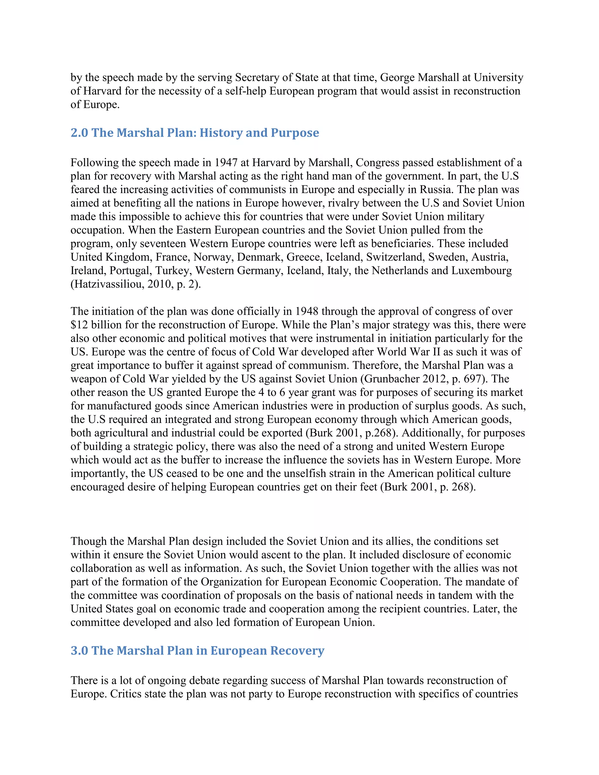 The marshal plan | PDF