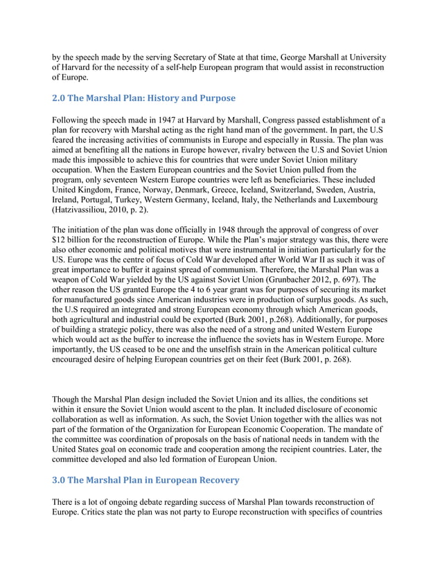 The marshal plan | PDF