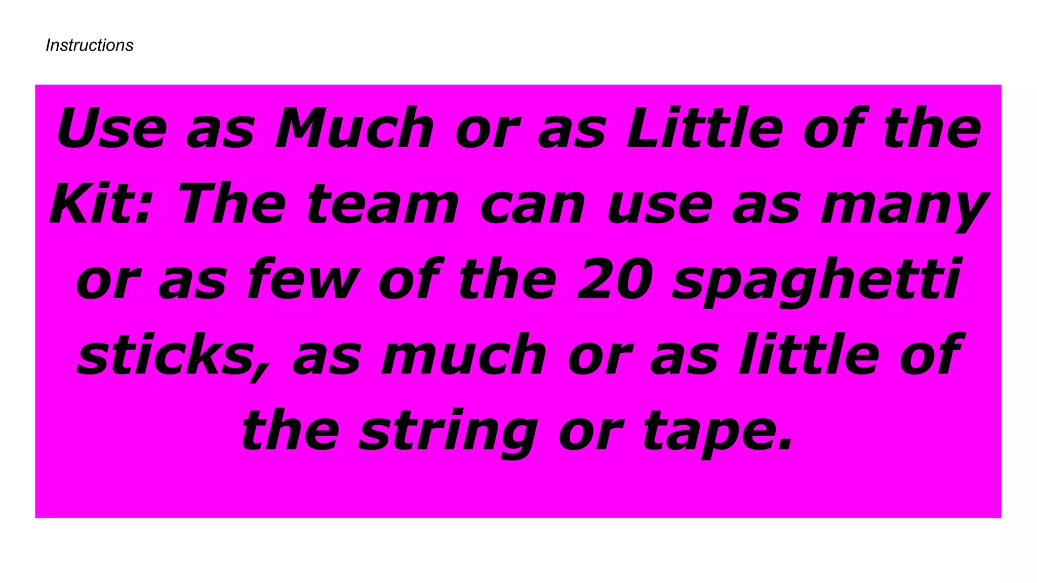 The marshmallow challenge | PDF