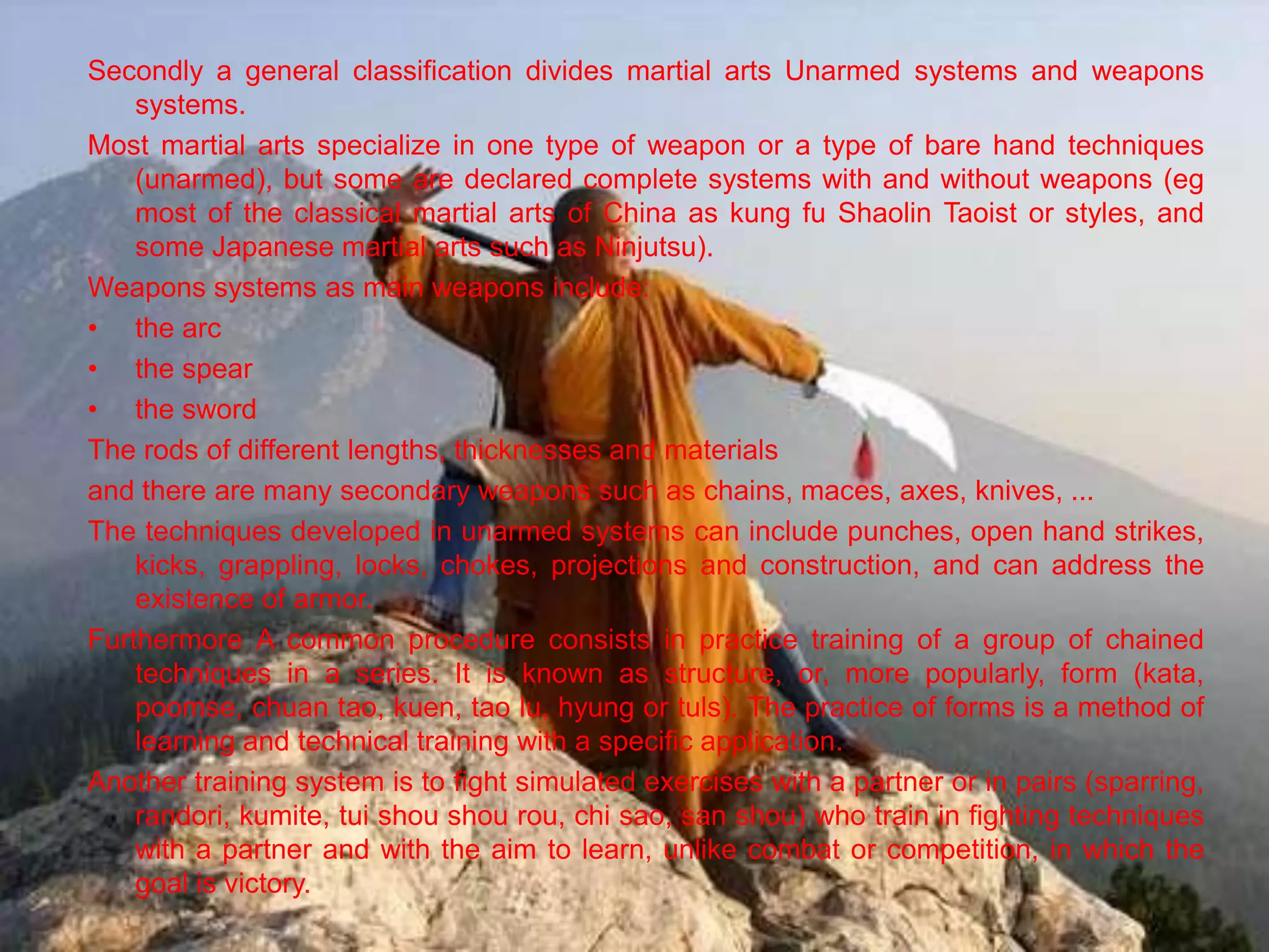 The martial arts | PPTX