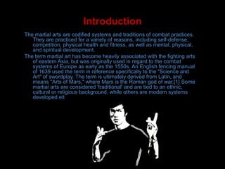 The martial arts | PPTX