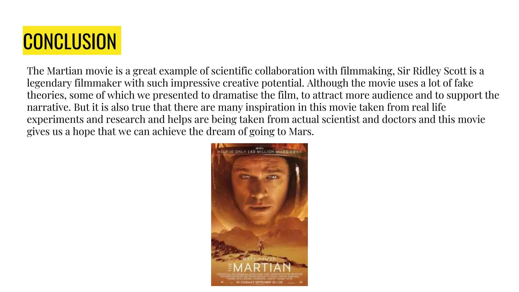 THE SCIENCE BEHIND THE MARTIAN.pptx
