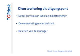 Haal Meer Uit TOPdesk Enterprise | PDF | Computer Software and Applications | Computing