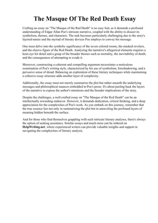 The Masque Of The Red Death Essay.pdf