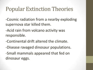 The mass extinction of dinosaurs randi leigh thomas | PPTX