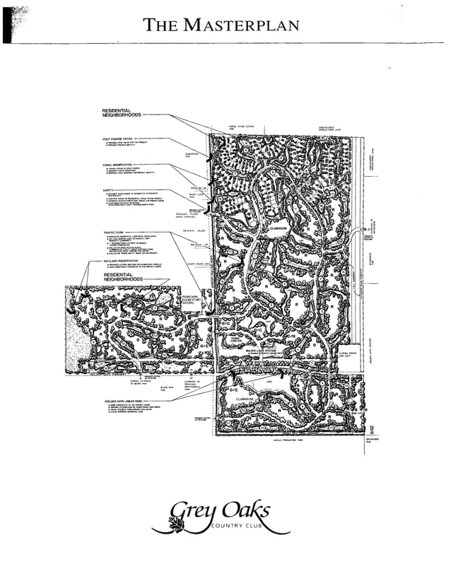 The Master Plan At Grey Oaks Site Plan Naples Florida | PDF