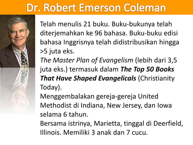 The Master Plan of Evangelism (Robert E. Coleman) | PPTX