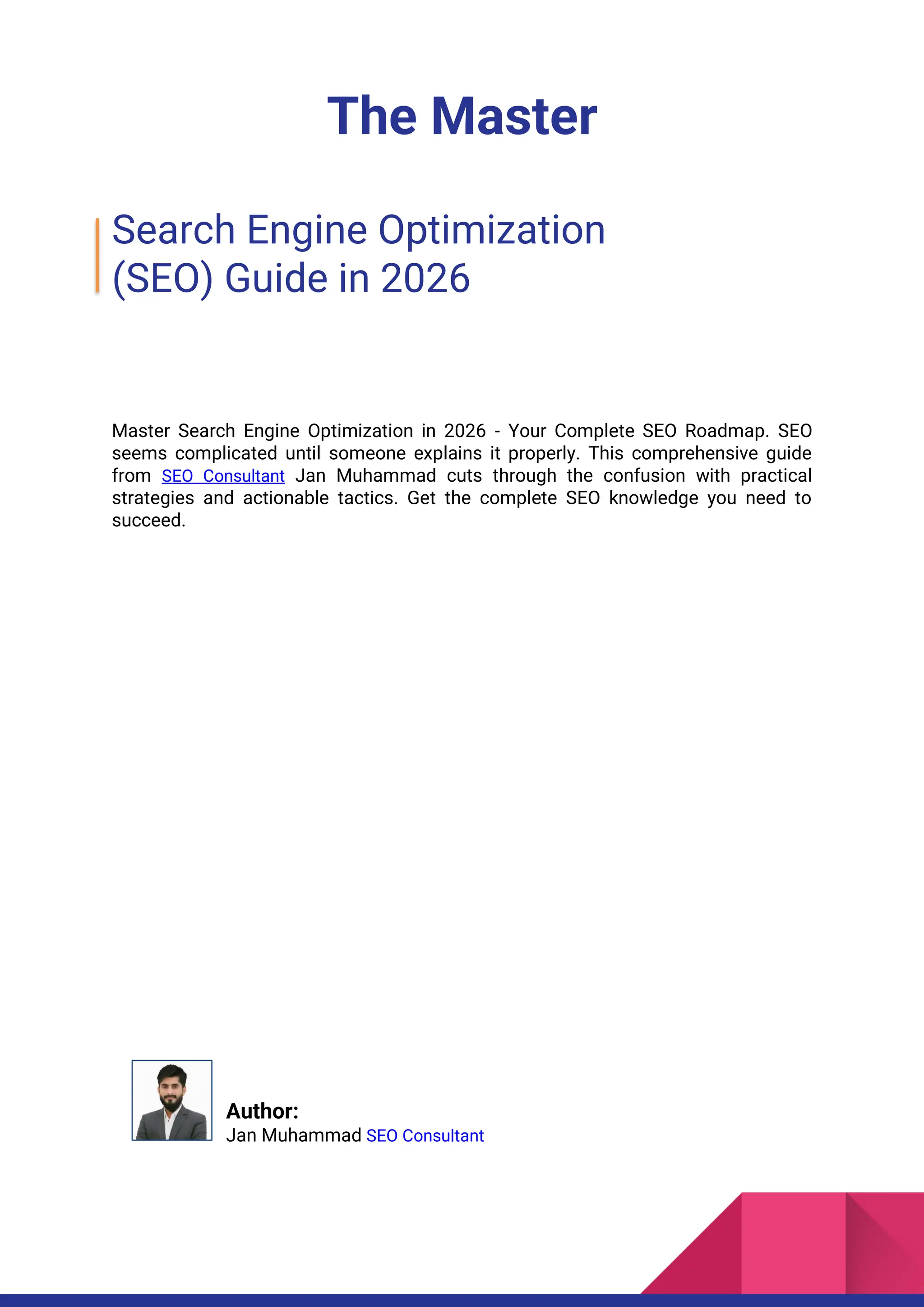 The Master (SEO) Guide in 2026 - Jan Muhammad SEO Consultant | PDF