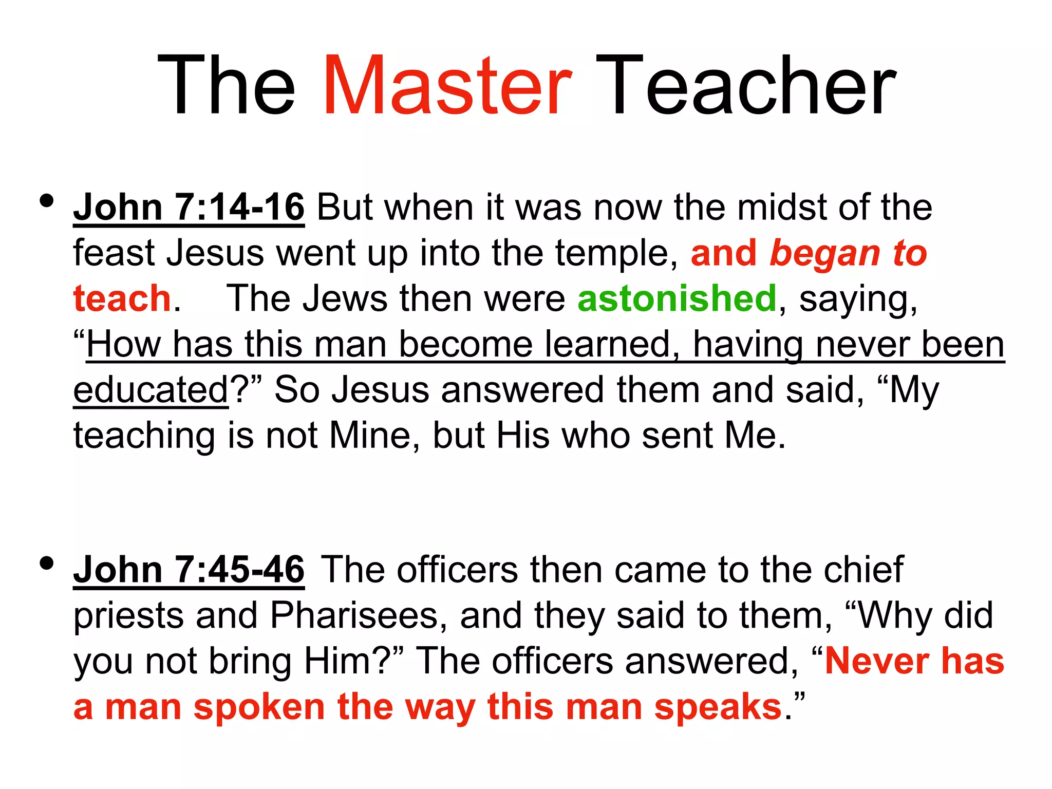 The master, the mind, the motive, the method | PPTX