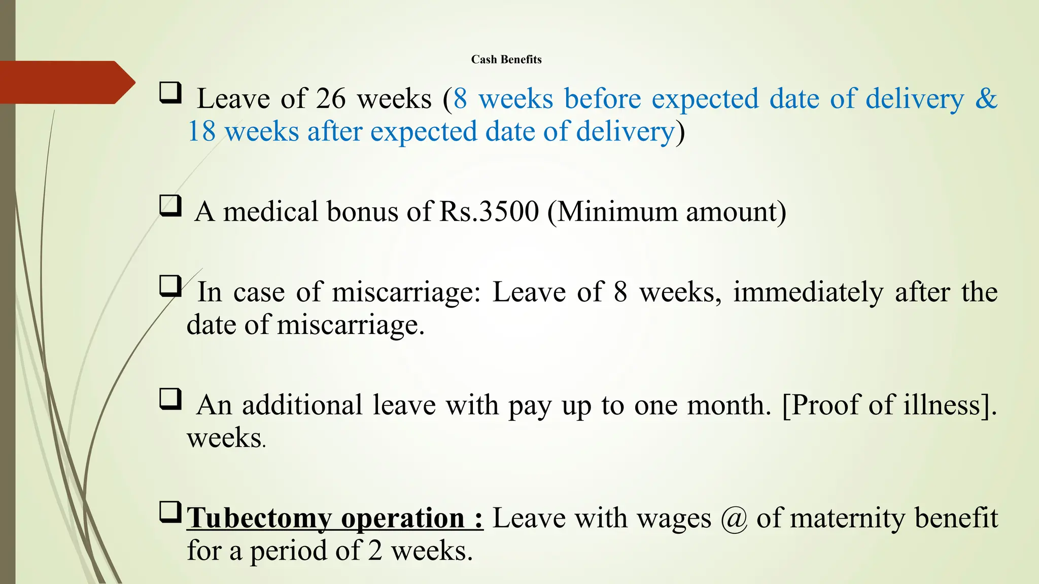 The Maternity benefit act.ppt for lawmstudent | PPT