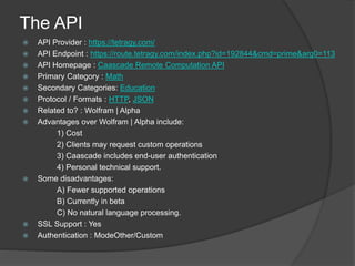 The math api | PPT