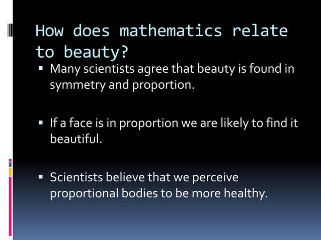 The math behind beauty | PPT