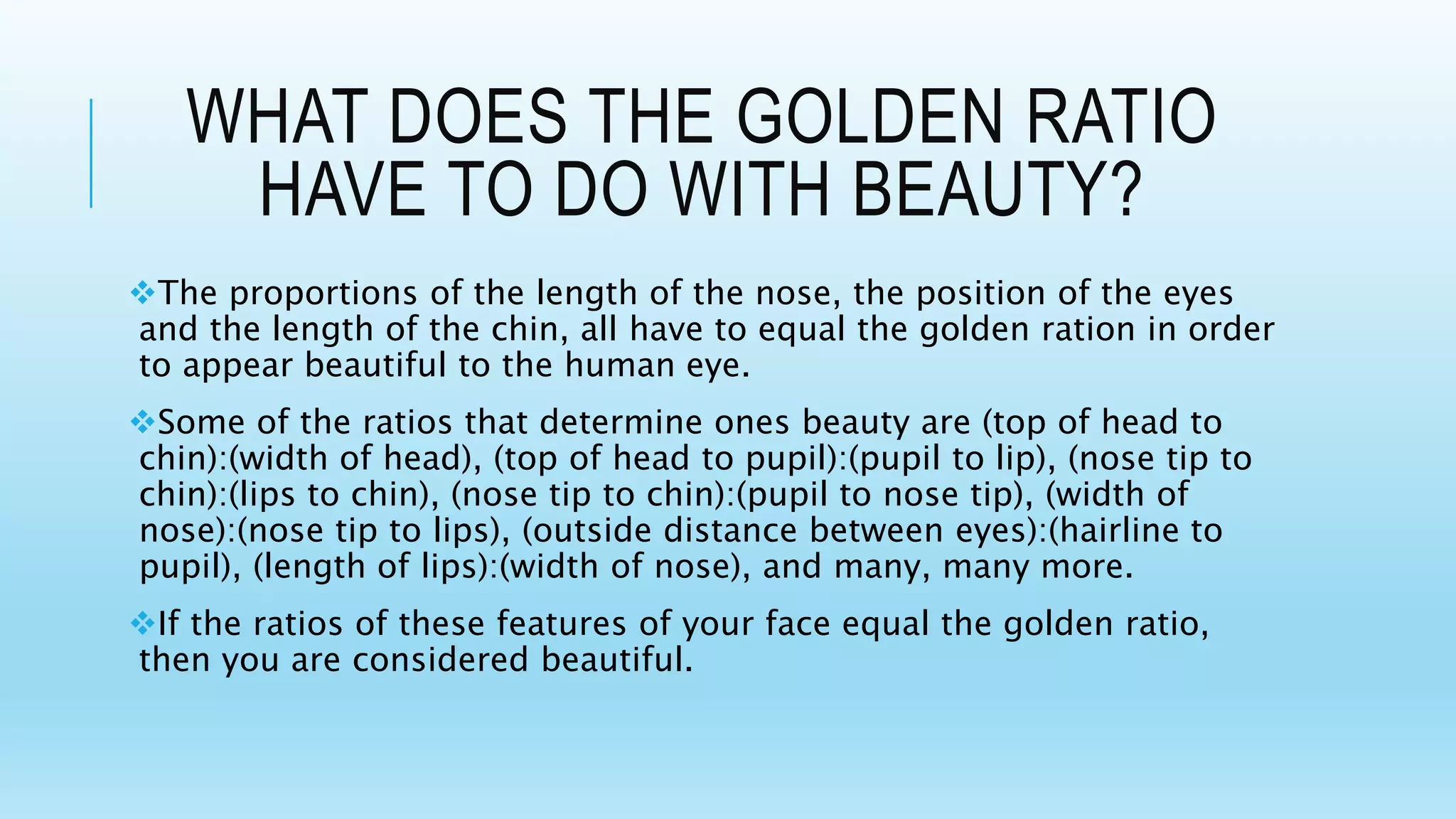 The math behind beauty | PPTX