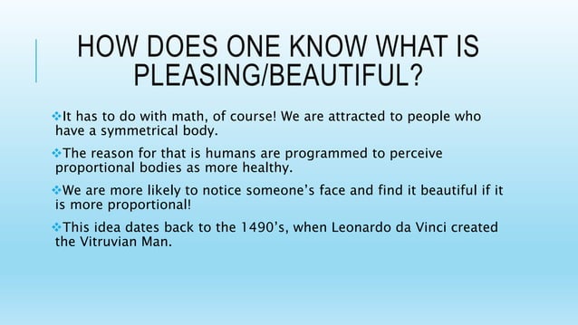 The math behind beauty | PPTX