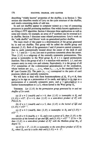 The mathematics of perfect shuffles,perci diaconis, r,l,graham,william ...