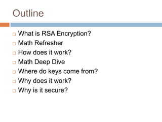 The Mathematics of RSA Encryption | PPTX