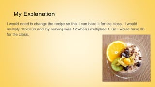 The math recipe project Jessica | PPTX