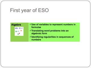 The maths curriculum ESO | PPTX