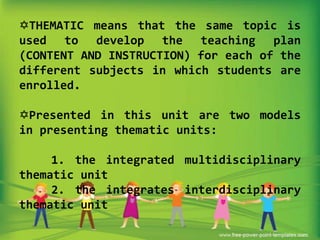 Thematic teaching | PPTX