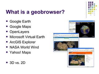 Using geobrowsers for thematic mapping | PPT