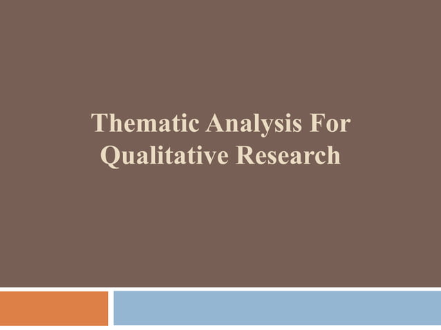 Thematic Analysis for Qualitative Research.pptx | Science