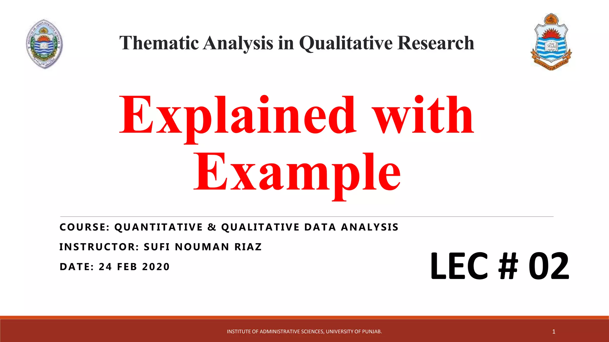 Thematic analysis in qualitative research Explained with Example | PPTX