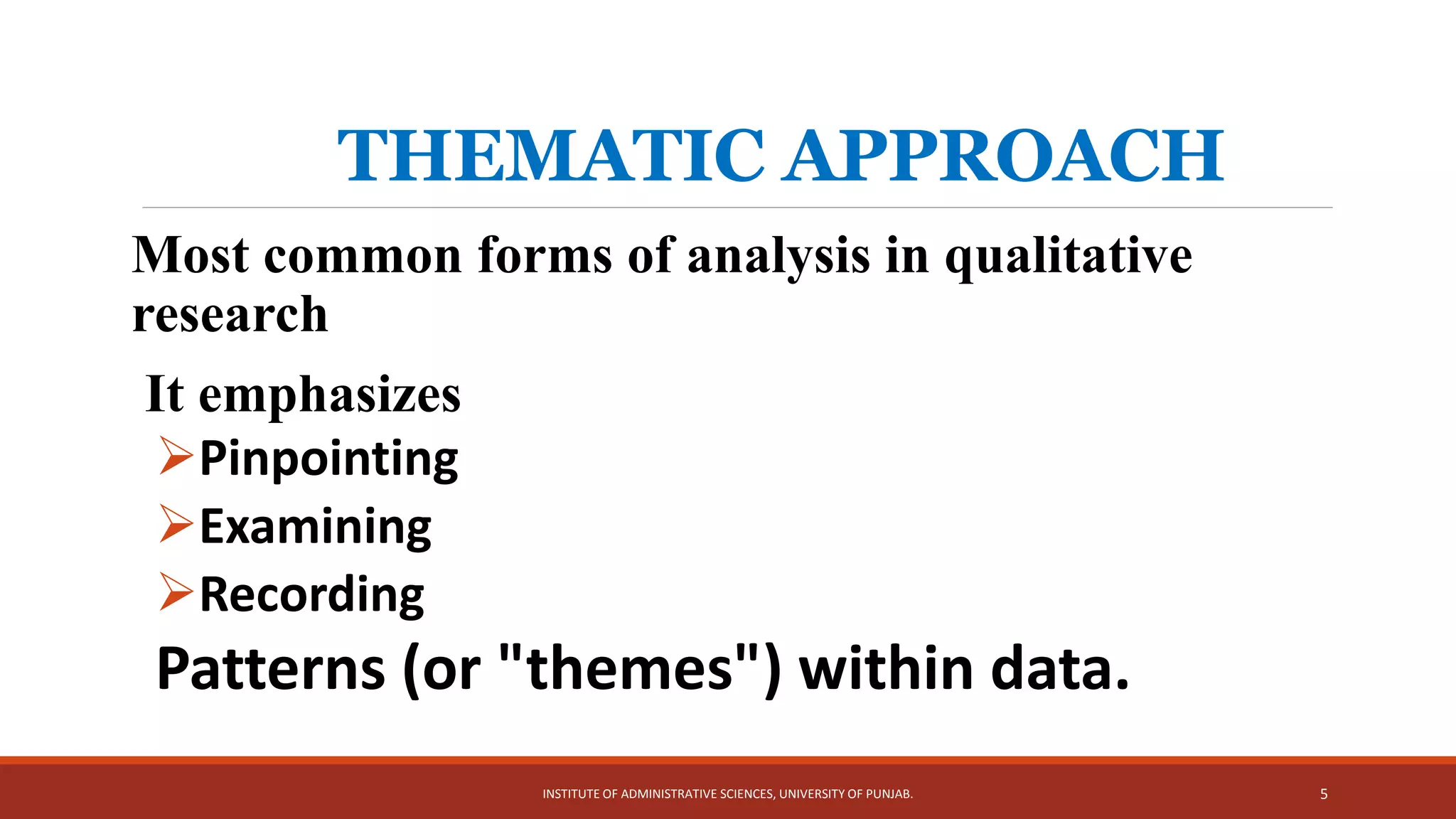 Thematic analysis in qualitative research Explained with Example | PPTX